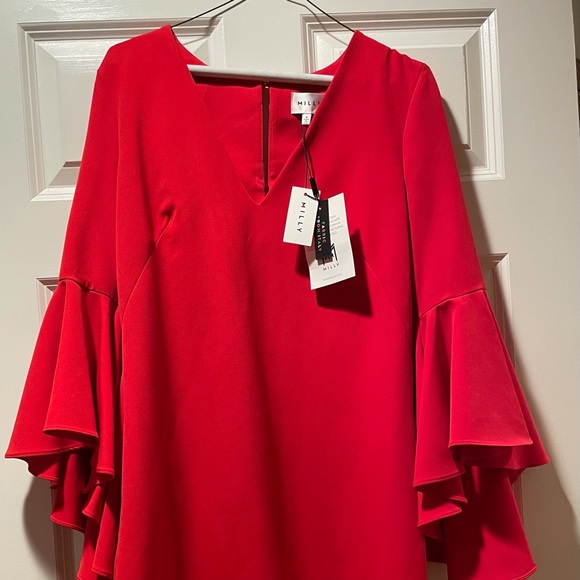Milly | Dresses | Milly Red Nicole Cady Dress | Poshmark